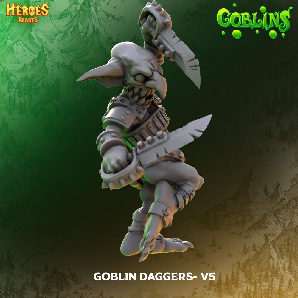 goblin daggers v5 - Heroes and Beasts - Miniatures by Only-Games.co