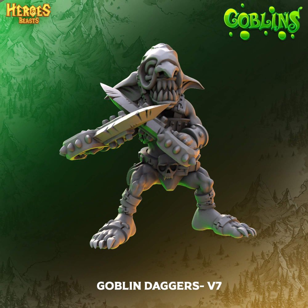 goblin daggers v7 - Heroes and Beasts - Miniatures by Only-Games.co