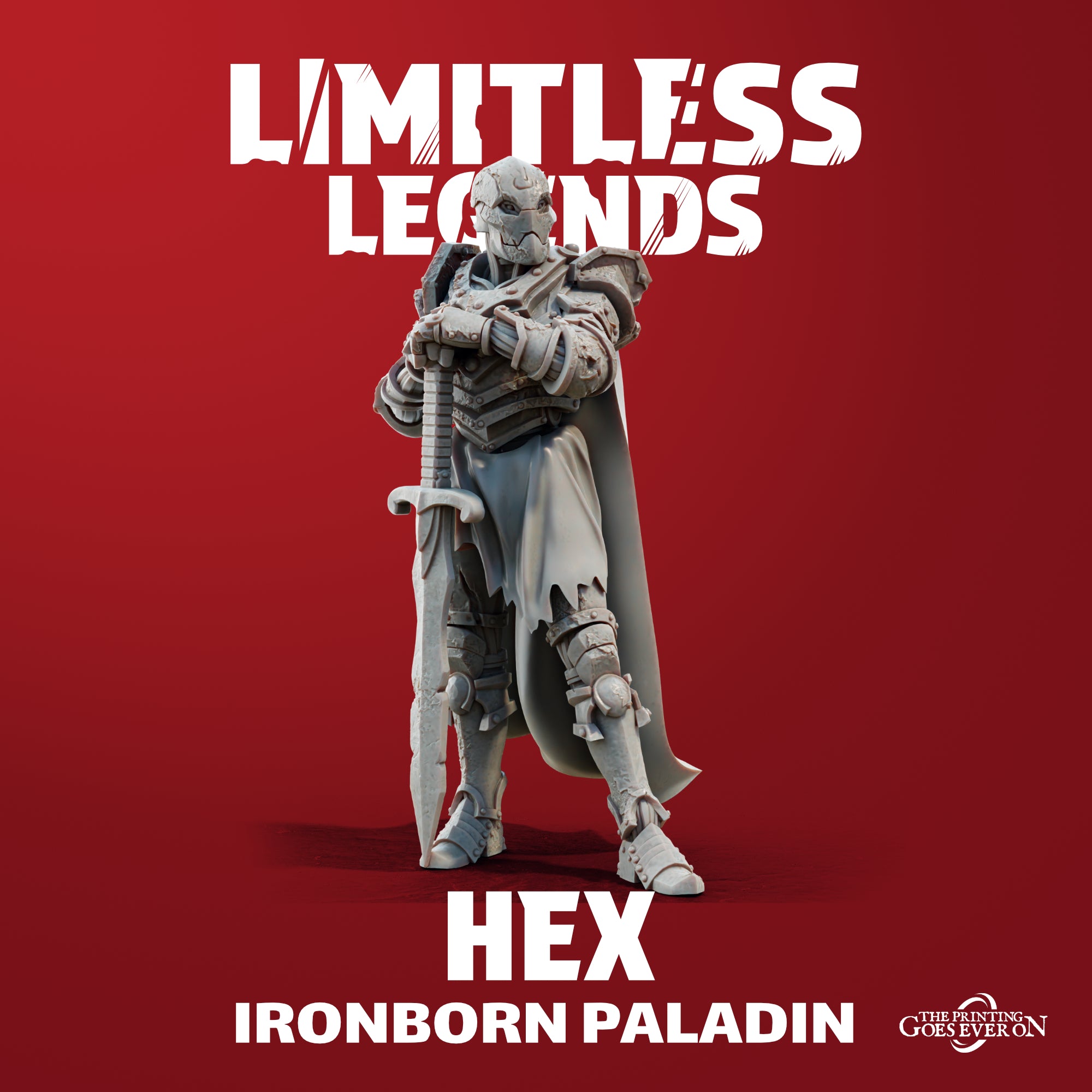 Ironborn Paladin - Hex - The Printing Goes Ever On - Miniatures by Only-Games.co