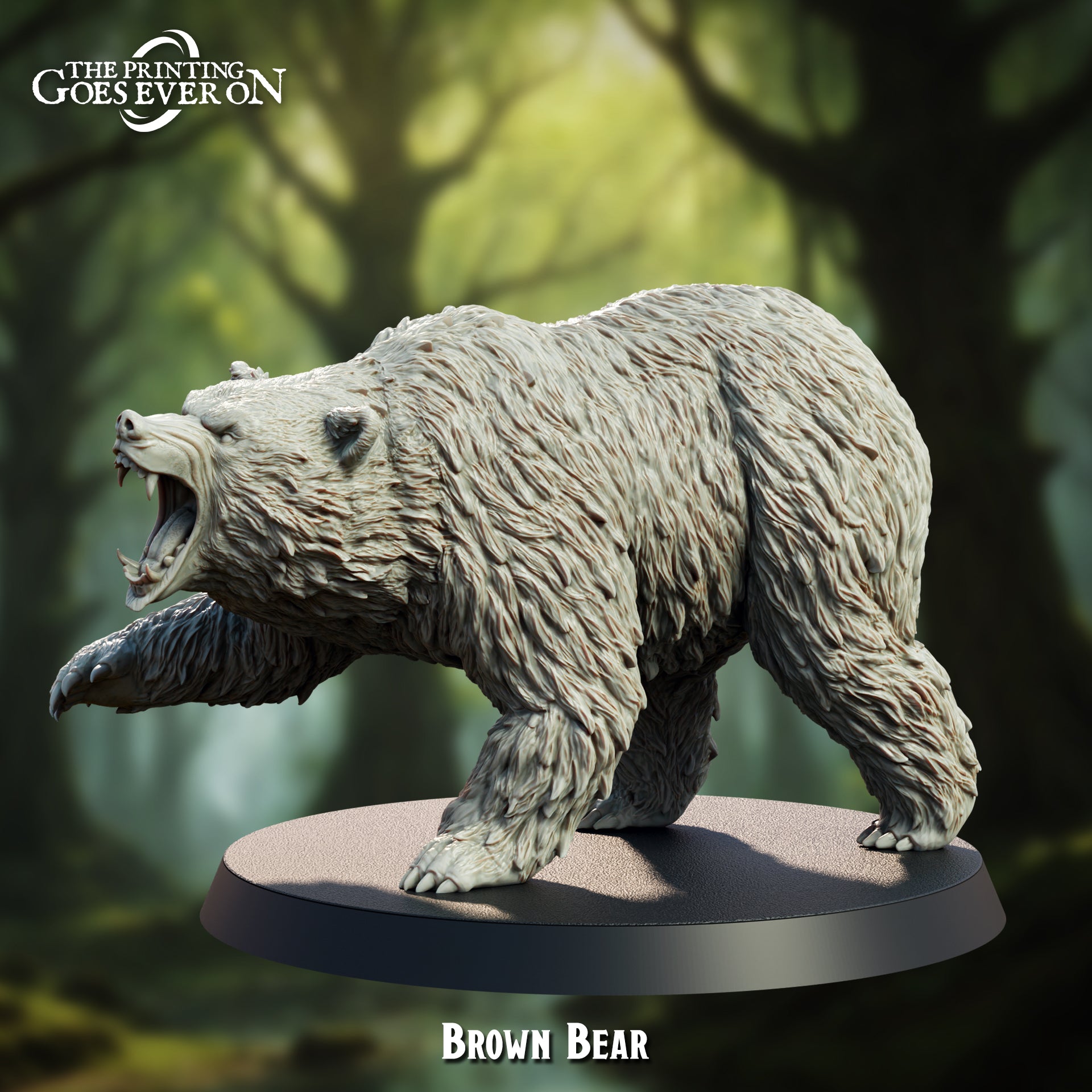Brown Bear - The Printing Goes Ever On - Miniatures by Only-Games.co
