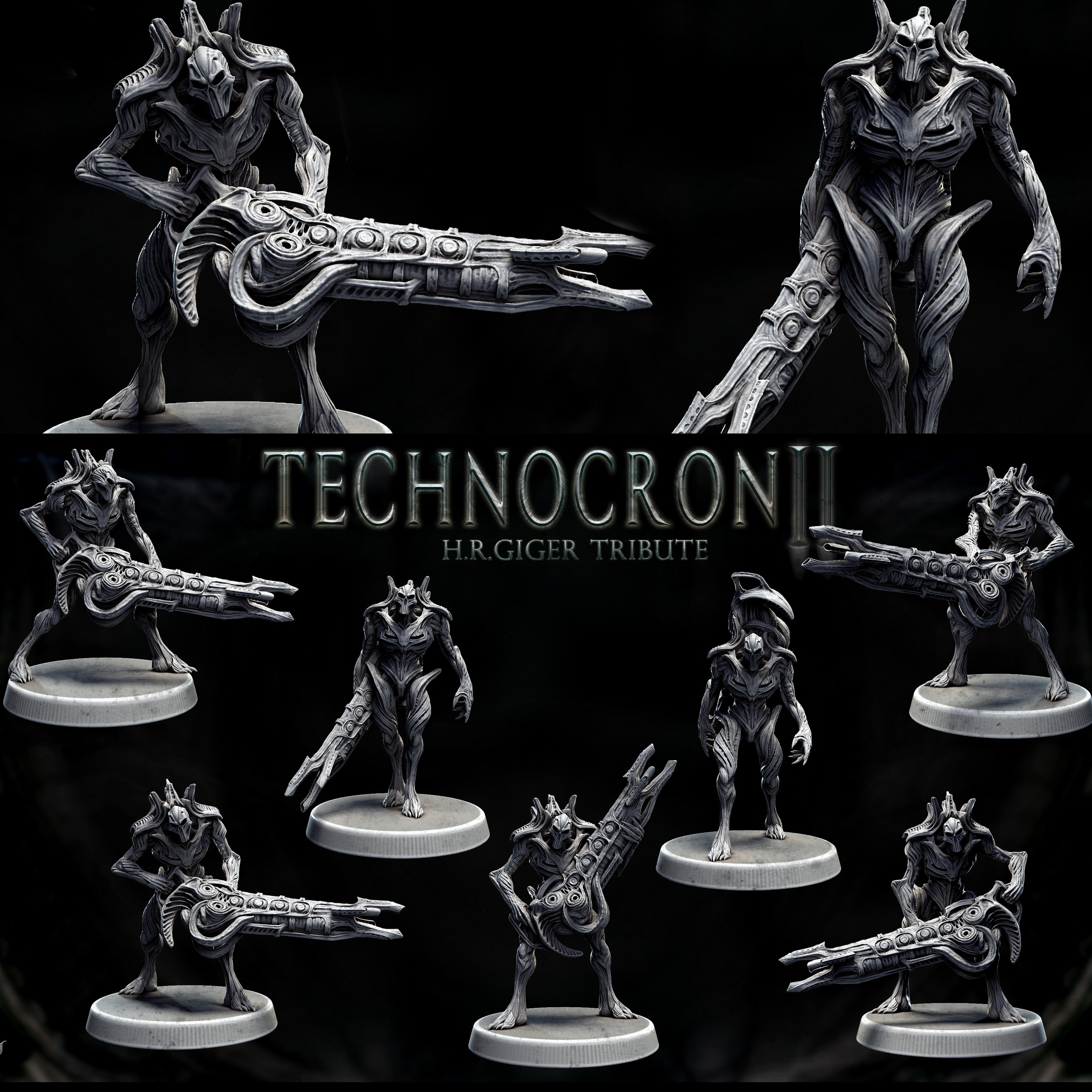 TechnoMech Fighter (All 7 poses) - Mini Monster Mayhem - Miniatures by Only-Games.co