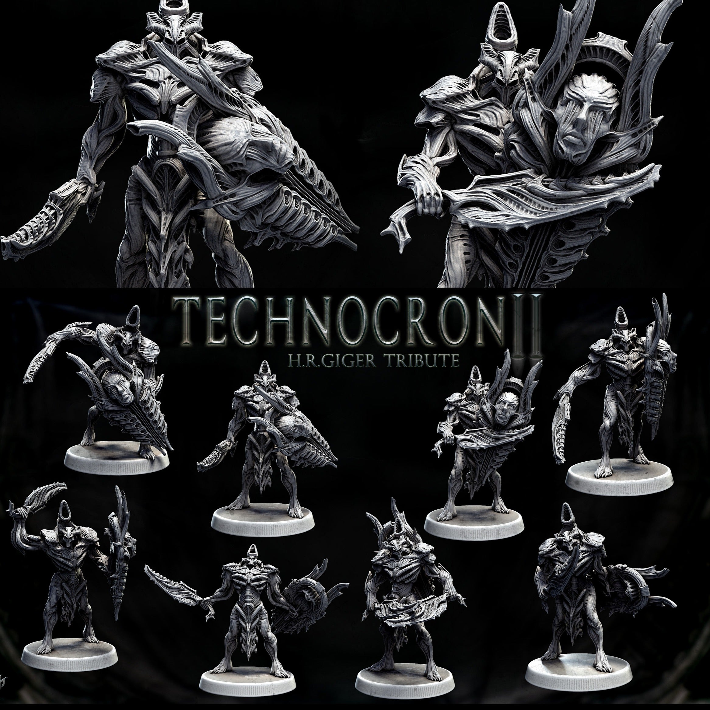 TechnoMech Pretorian (ALL 8 POSES) - Mini Monster Mayhem - Miniatures by Only-Games.co