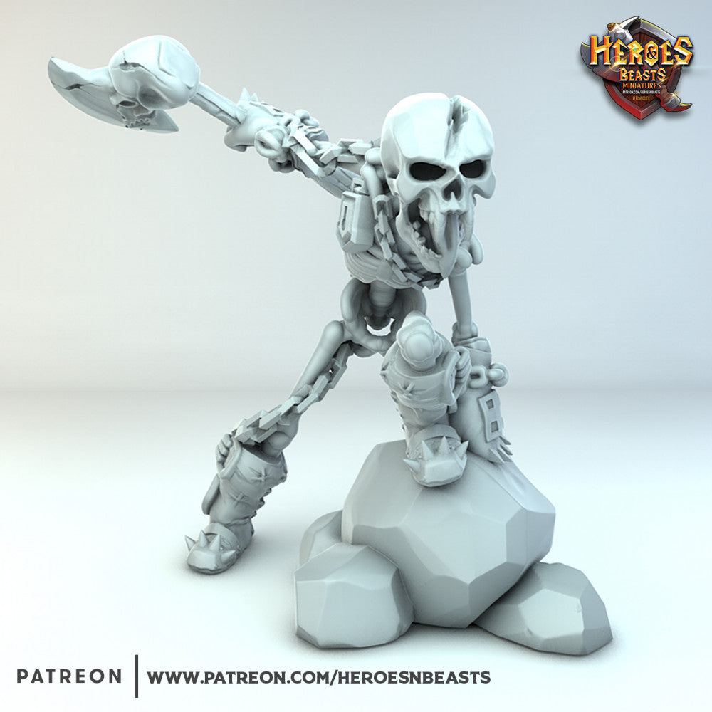 skeleton axe warrior - Heroes and Beasts - Miniatures by Only-Games.co