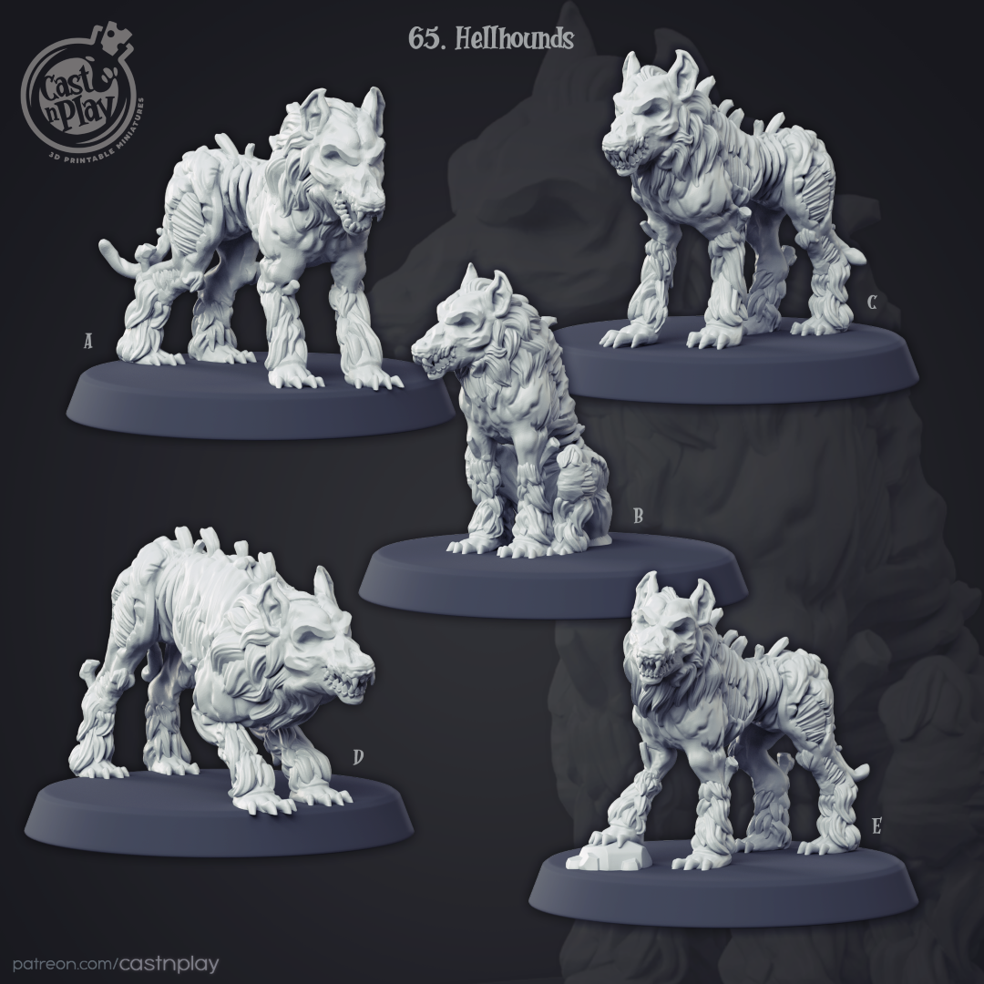 Hellhounds - Cast n Play - Miniatures by Only-Games.co