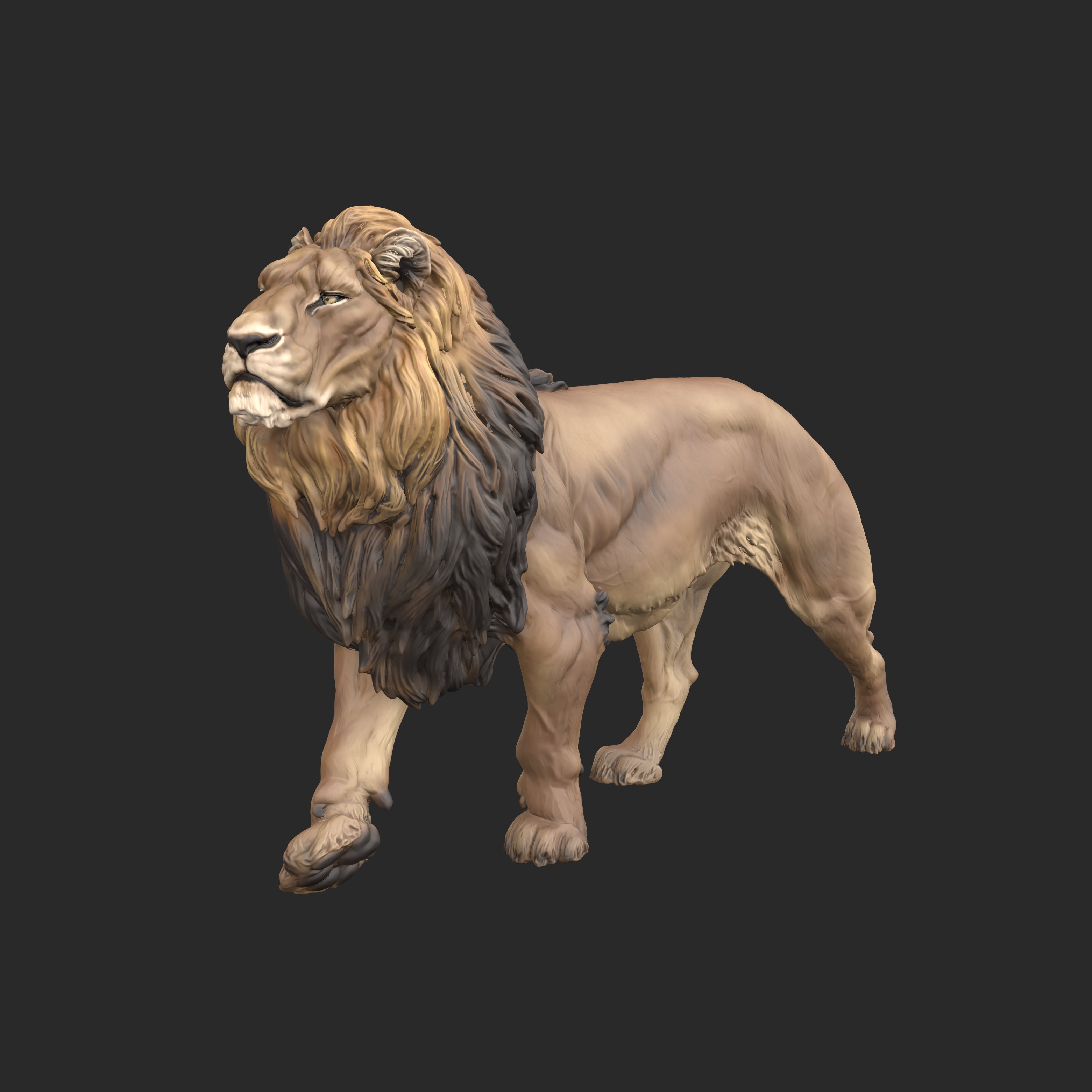 Lion Pre-Colored 1/24 - Animal Den Miniatures - Miniatures by Only-Games.co