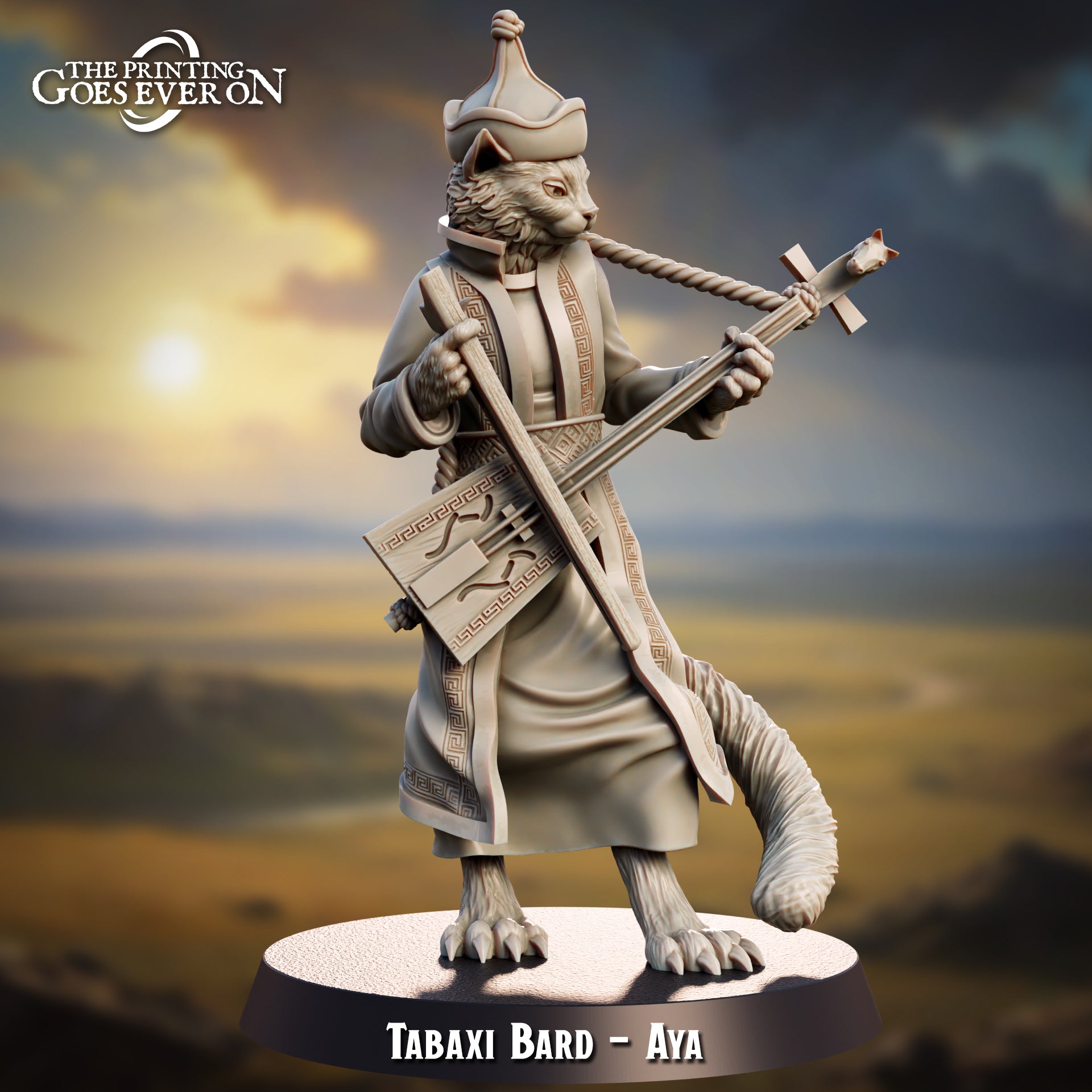 Tabaxi Bard - Aya - The Printing Goes Ever On - Miniatures by Only-Games.co