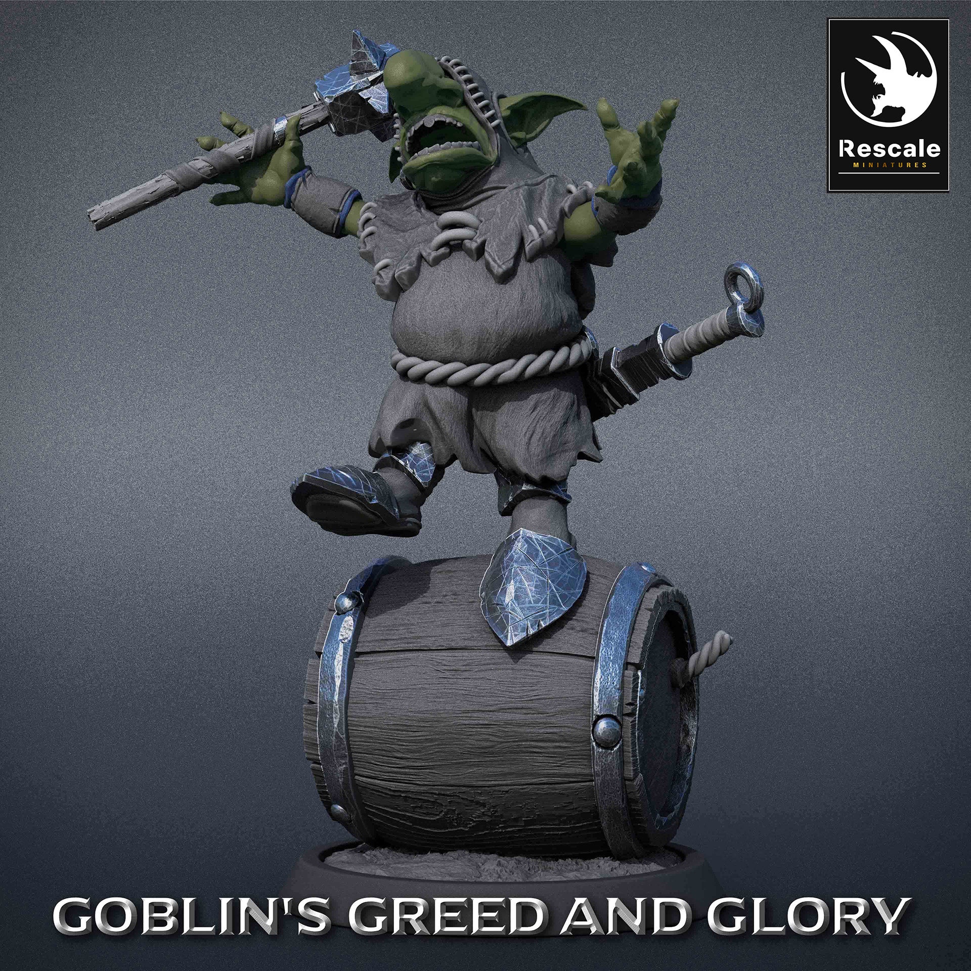 Goblin Monk A Barrel Bomb - Lord of the Print - Miniatures by Only-Games.co