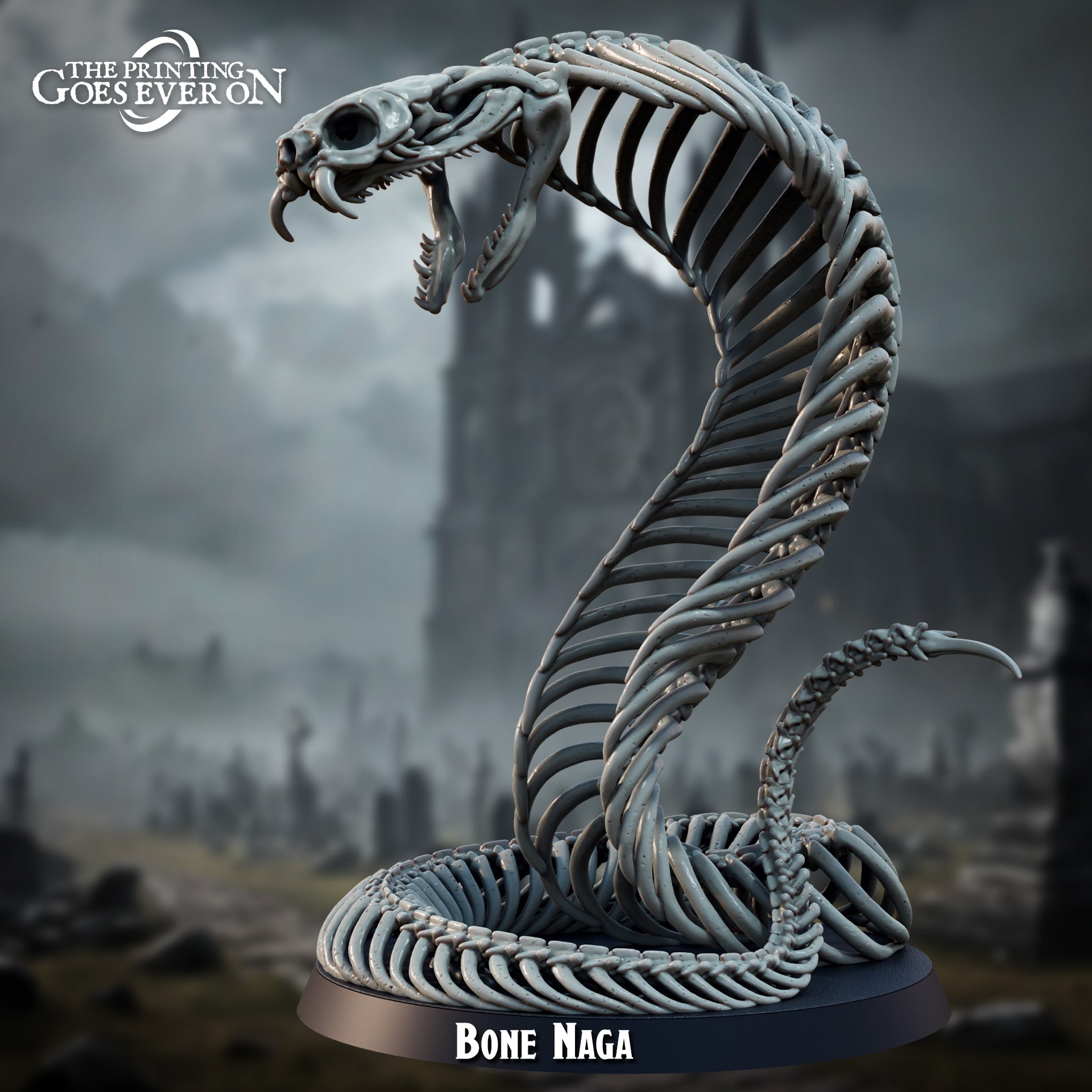 Bone Naga - The Printing Goes Ever On - Miniatures by Only-Games.co