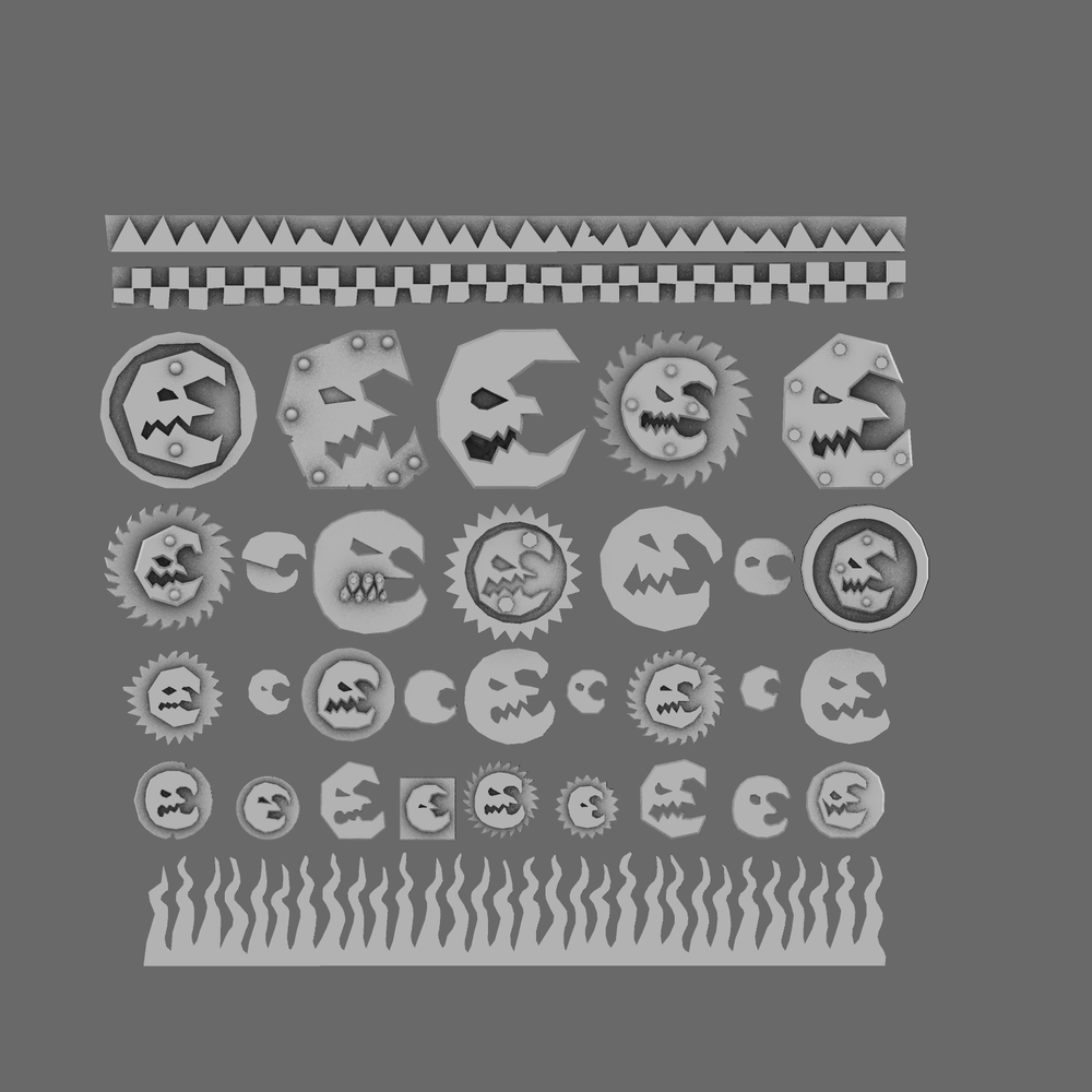 Lunar Orcs Clan Symbols - BW Terrain Forge - Miniatures by Only-Games.co
