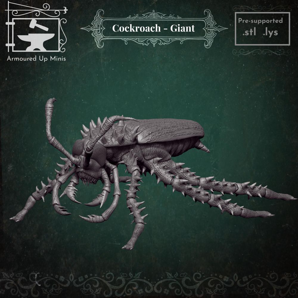 Cockroach - Giant - Armoured Up Minisv - Miniatures by Only-Games.co