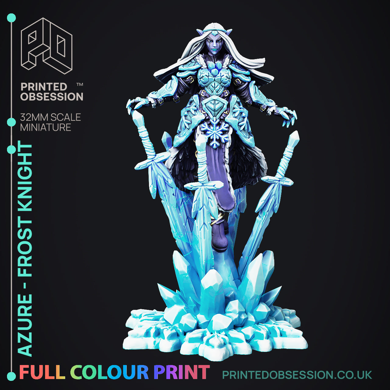 Azure - Frost Knight - Printed Obsession - Miniatures by Only-Games.co