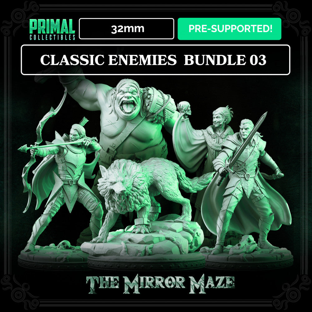 5 miniatures - 32mm - Classic RPG game enemies bundle - THE MIRROR MAZE ...