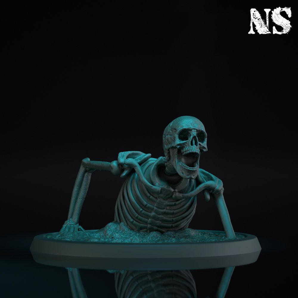 Rising Skeleton 02 - NSMiniatures - Miniatures by Only-Games.co
