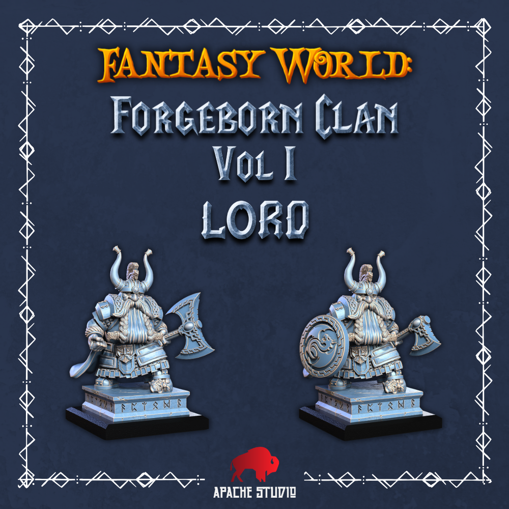 Forgeborn Clan: Lord (dwarf unit) - Apache Studio - Miniatures by Only ...