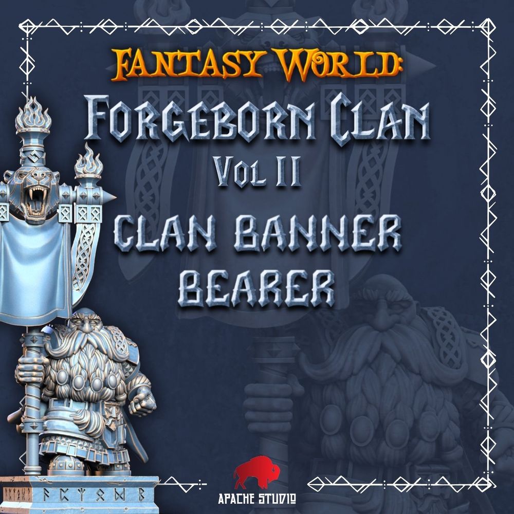 Forgeborn Clan II: Clan Banner Bearer (dwarf unit) - Apache Studio ...