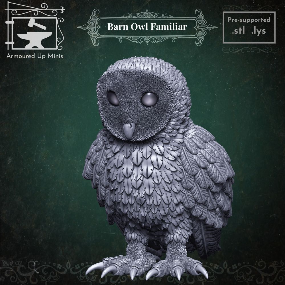 Barn Owl Familiar - Armoured Up Minisv - Miniatures by Only-Games.co