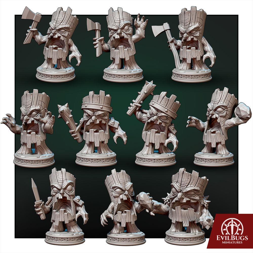 Stump Warriors / x10 Poses - EvilBugs - Miniatures by Only-Games.co