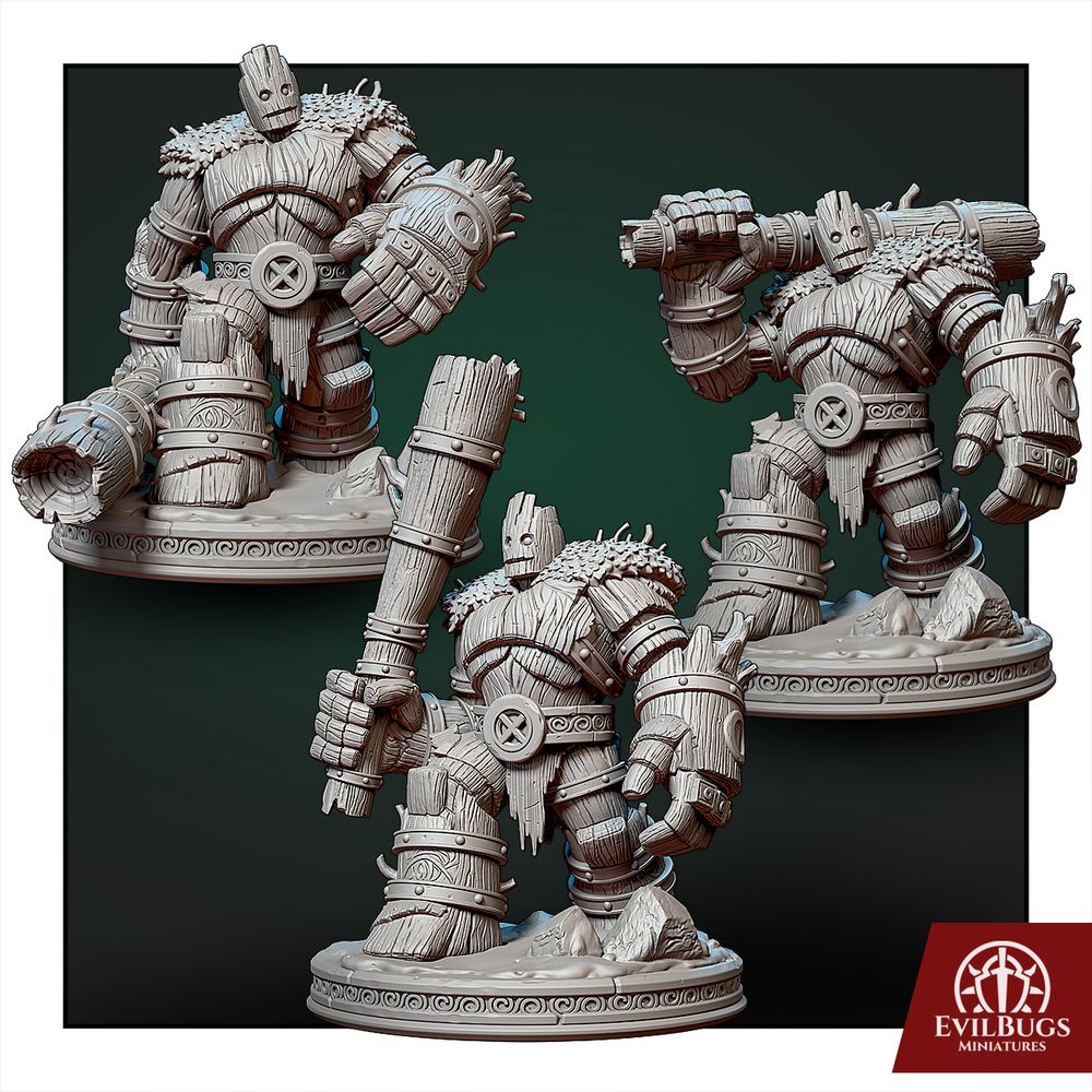Wooden Giants / 3 Poses + 3 Bases - EvilBugs - Miniatures by Only-Games.co