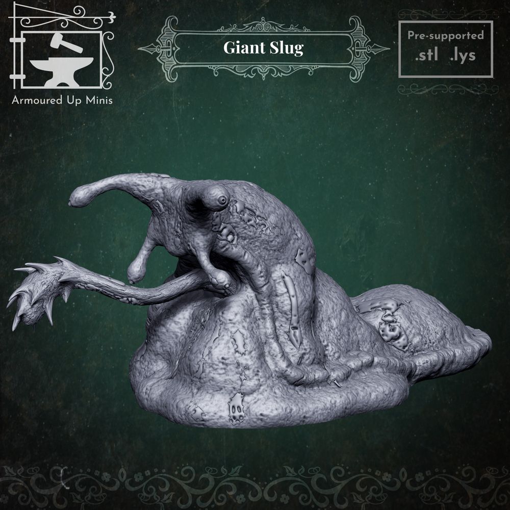 Giant Slug - Armoured Up Minisv - Miniatures by Only-Games.co