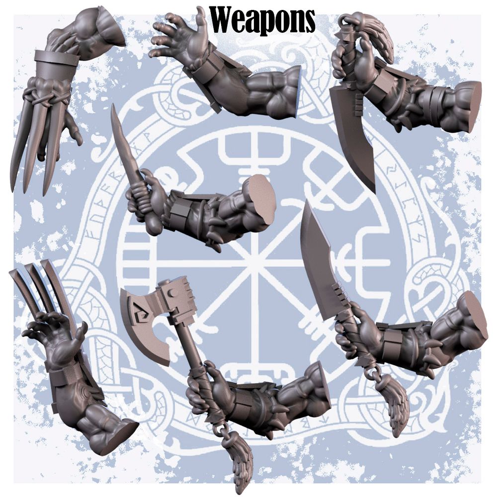 Werewolf hands - Sergeant Hammer - Miniatures by Only-Games.co