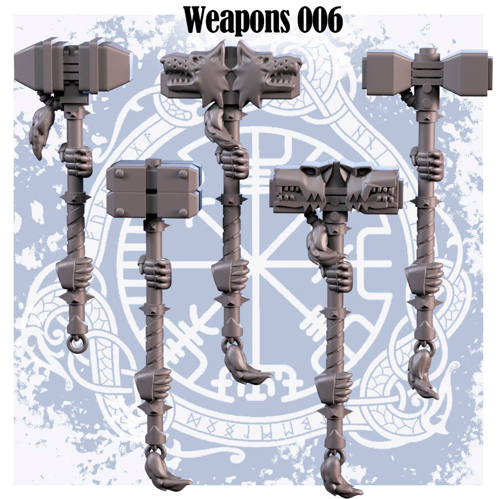 two handed Hammers - Sergeant Hammer - Miniatures by Only-Games.co