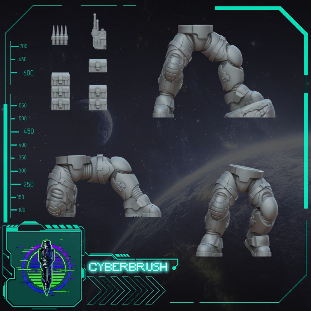 Sniper Marine Legs - Cyberbrush3D - Miniatures by Only-Games.co
