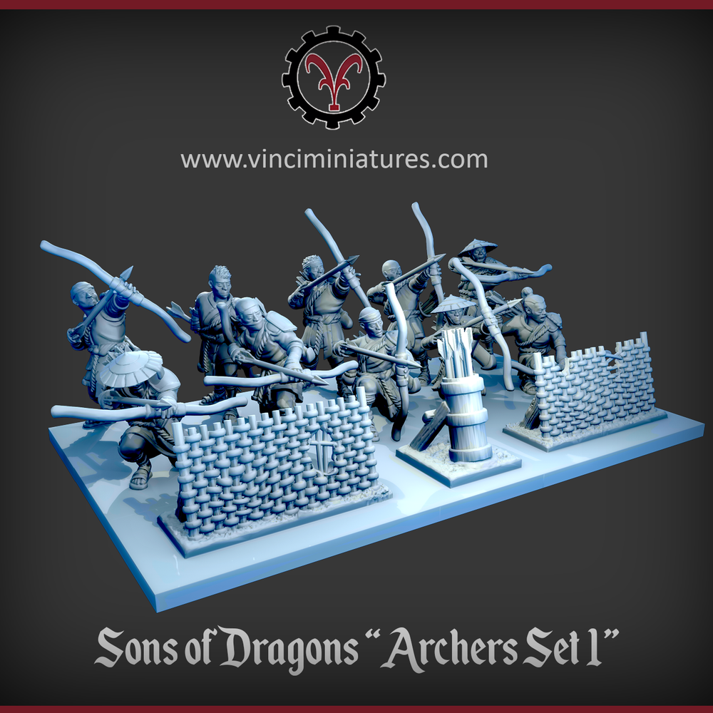 Sons of Dragons - ARCHERS SET 1 - vinciminiatures - Miniatures by Only ...