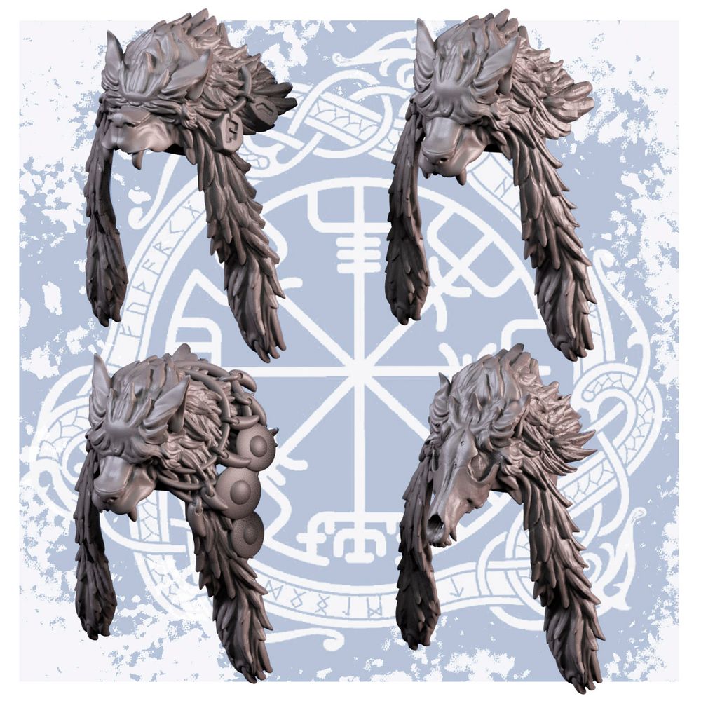 Elite Wolf Shoulders (Tribe Exclusive) - Sergeant Hammer - Miniatures ...