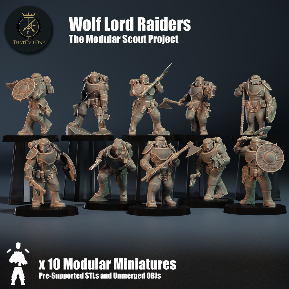 Modular Scout Wolf Lord Raiders - That Evil One - Miniatures by Only ...