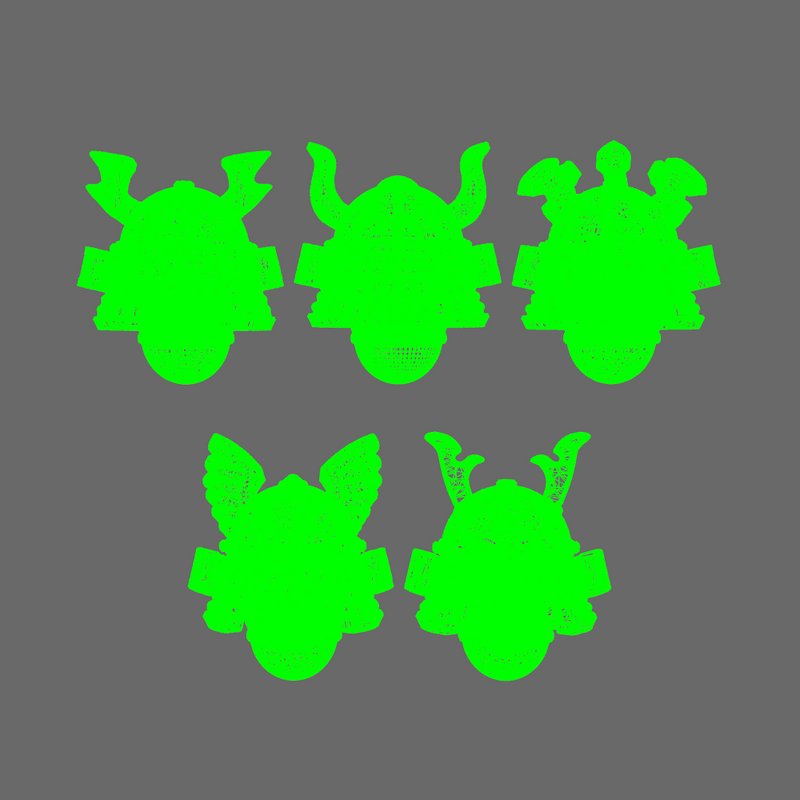 Cyber Samurai V2 Metal Storm Samurai Helmet X 10 - BW Terrain Forge ...