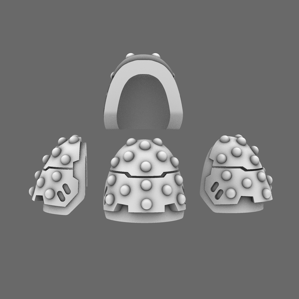 Space Knights V6 Stroud Studded Shoulder Pad Type D X 10 - BW Terrain ...