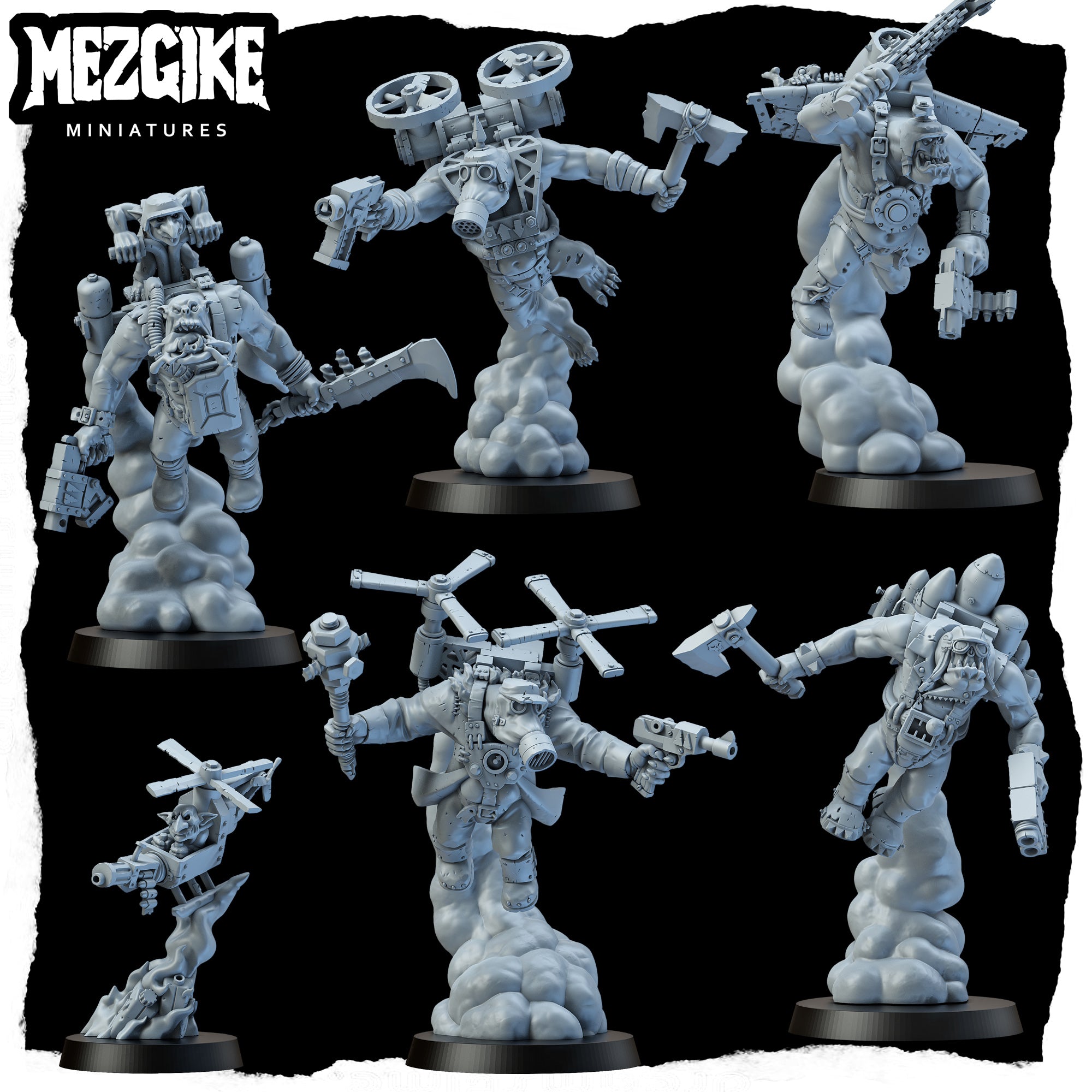 Jump boyz mob A (6 physical miniatures) - MEZGIKE - Miniatures by Only ...
