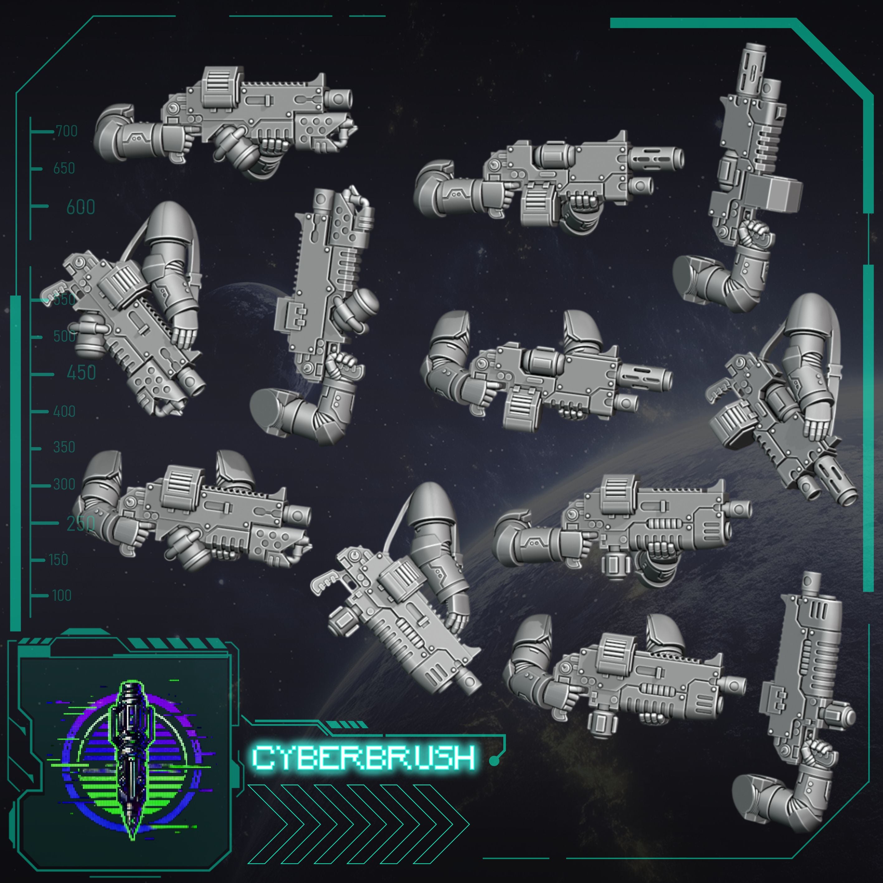 Combi Weapons Bundle - Cyberbrush3D - Miniatures by Only-Games.co