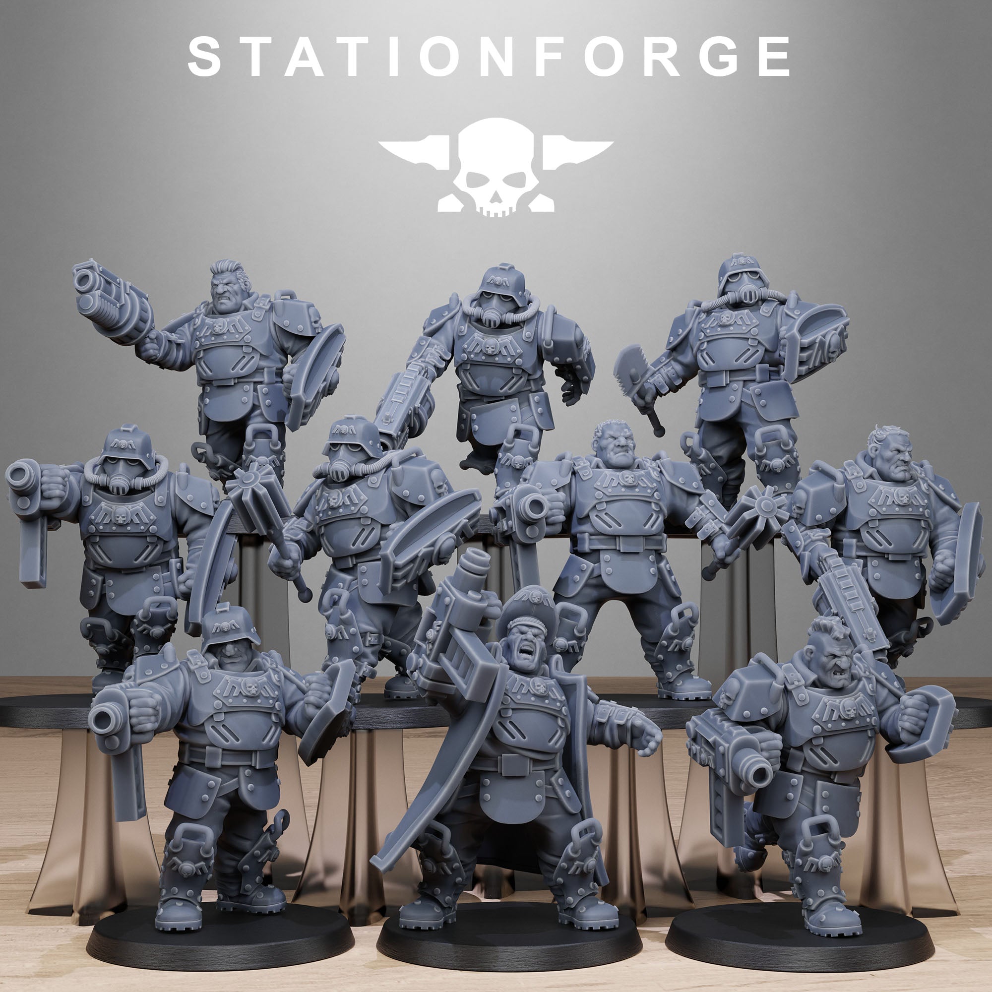 GrimGuard Armored Mutants - StationForge - Miniatures by Only-Games.co