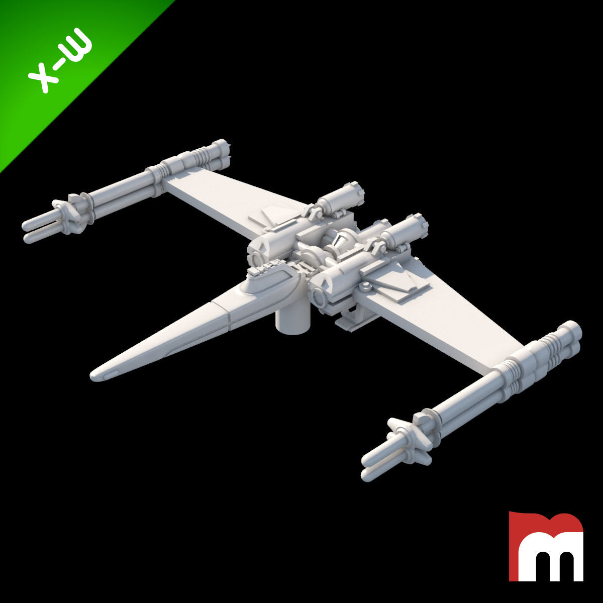 (XW) Cantwell's Prototype X-Wing Closed - Mel Miniatures - Miniatures ...