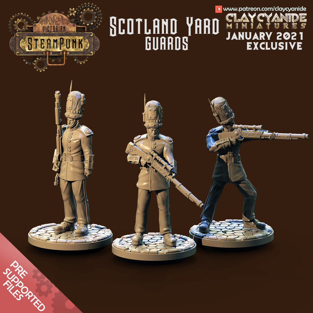 Scotland Yard Guards - Clay Cyanide Miniatures - Miniatures by Only ...