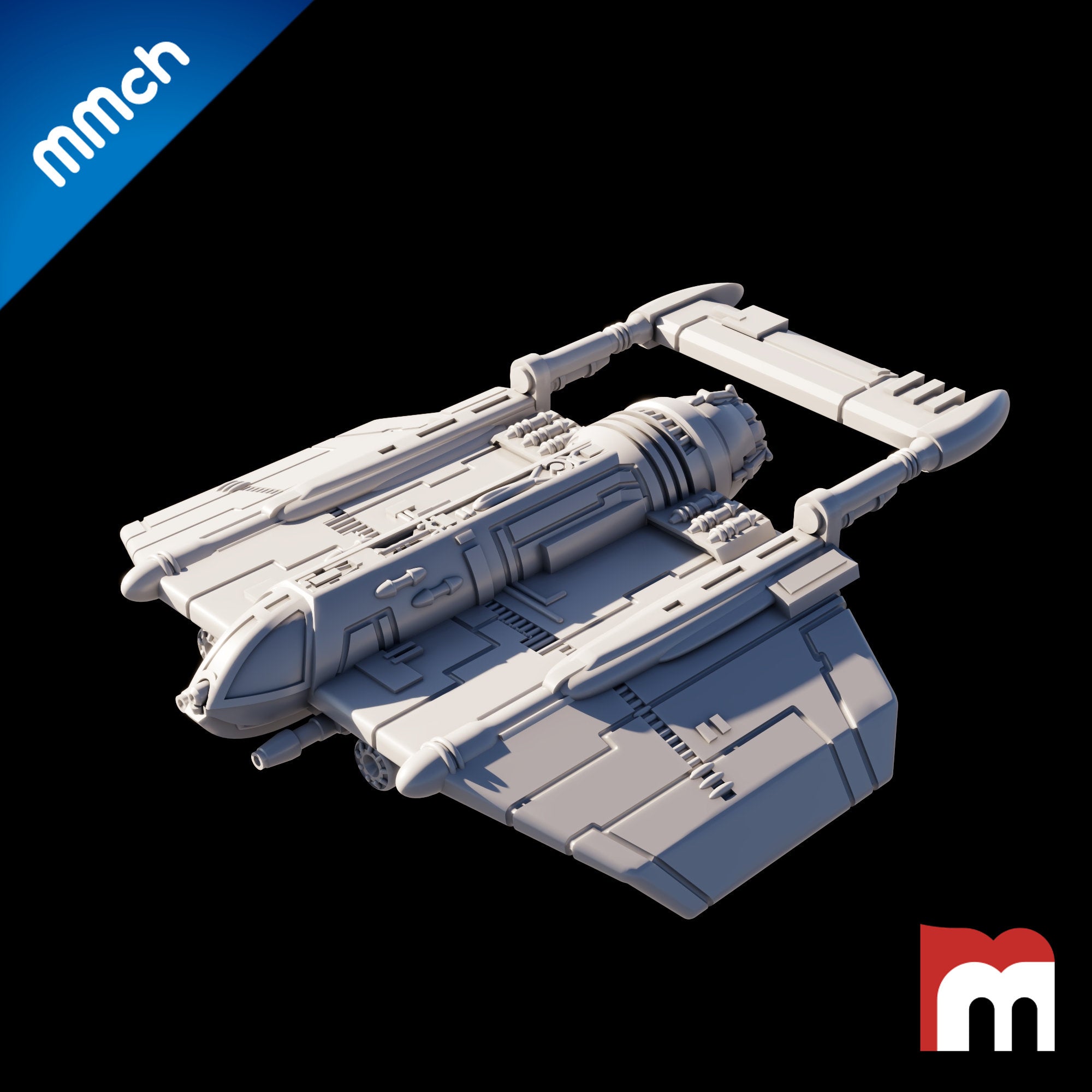 (MMch) Cloakshape Fighter - Mel Miniatures - Miniatures by Only-Games.co