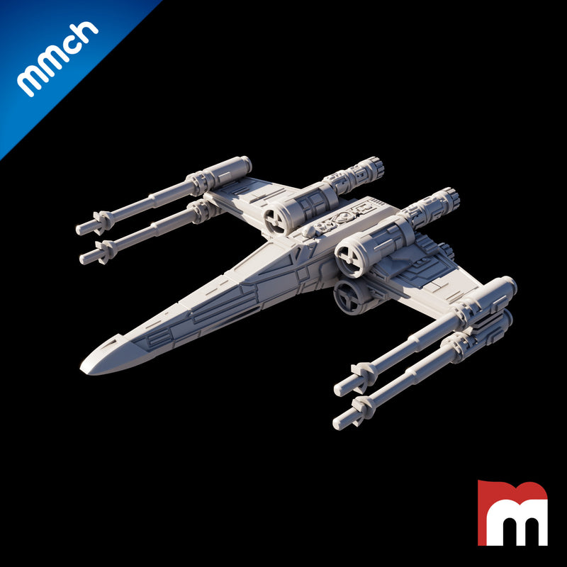 (MMch) X-Wing (Wings Closed) - Mel Miniatures - Miniatures by Only-Games.co