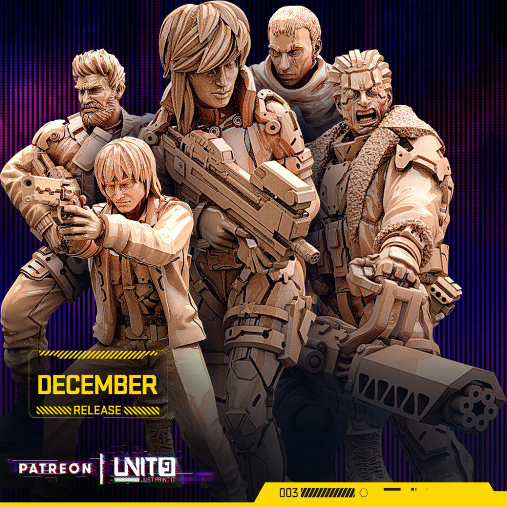 Cyberpunk - UNIT9 squad - BUNDLE - UNIT9 - Miniatures by Only-Games.co