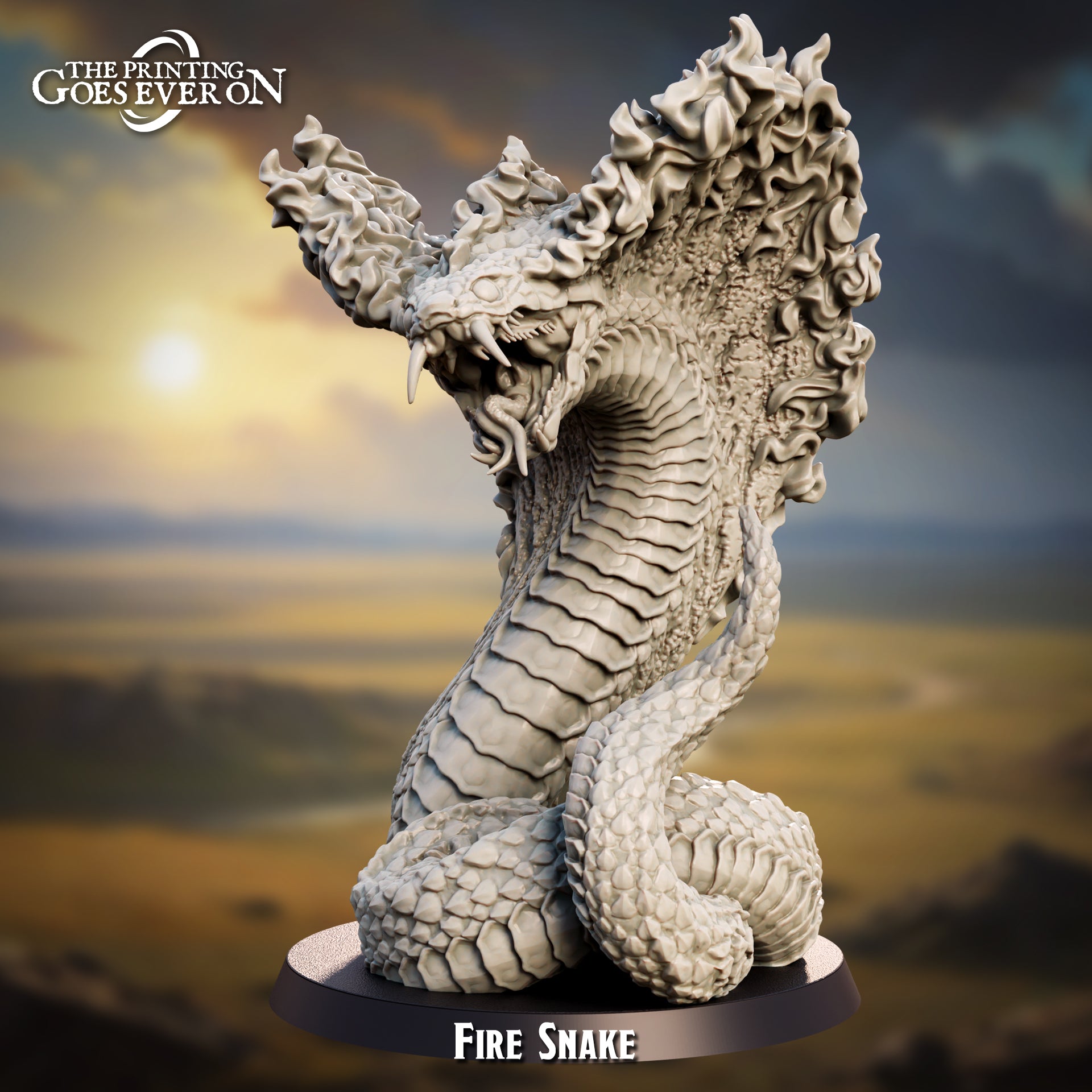 Fire Snake - The Printing Goes Ever On - Miniatures by Only-Games.co