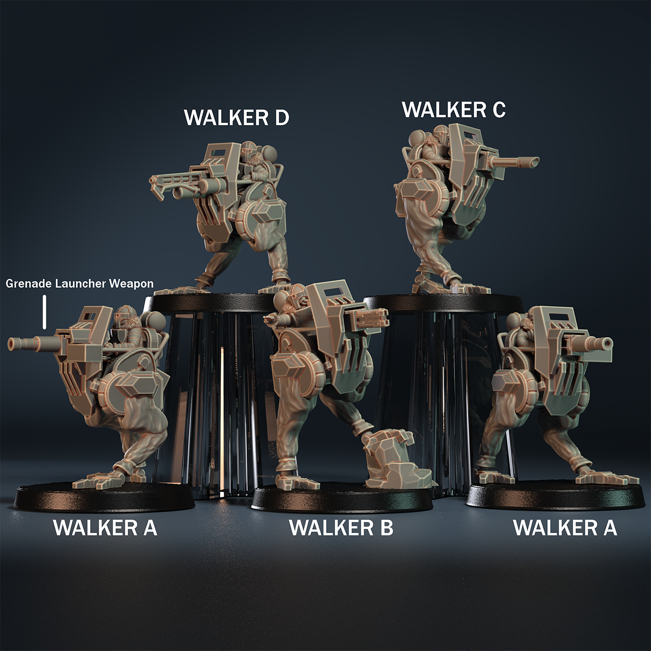 Lunar Auxilia Light Combat Walkers - Grenade Launchers - That Evil One ...