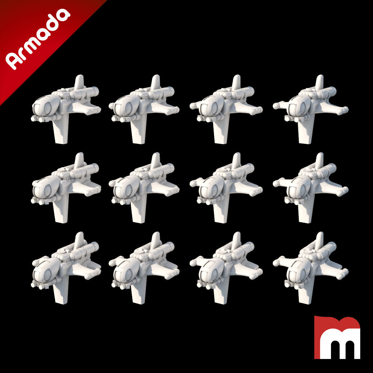 (Armada) 12x IRD-A starfighter - Mel Miniatures - Miniatures by Only ...