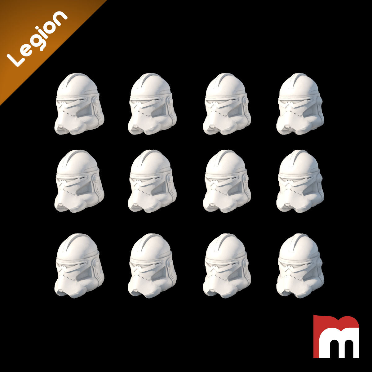 (Legion) 12x Reconnaissance Clone Helmets - Mel Miniatures - Miniatures ...
