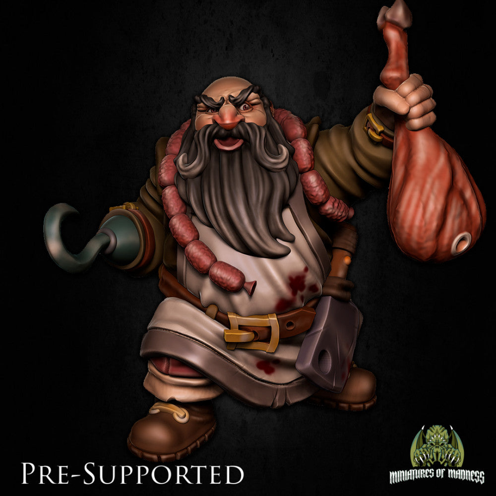 Ungart Bonecutter [PRE-SUPPORTED] Dwarf Butcher - Miniatures of Madness ...