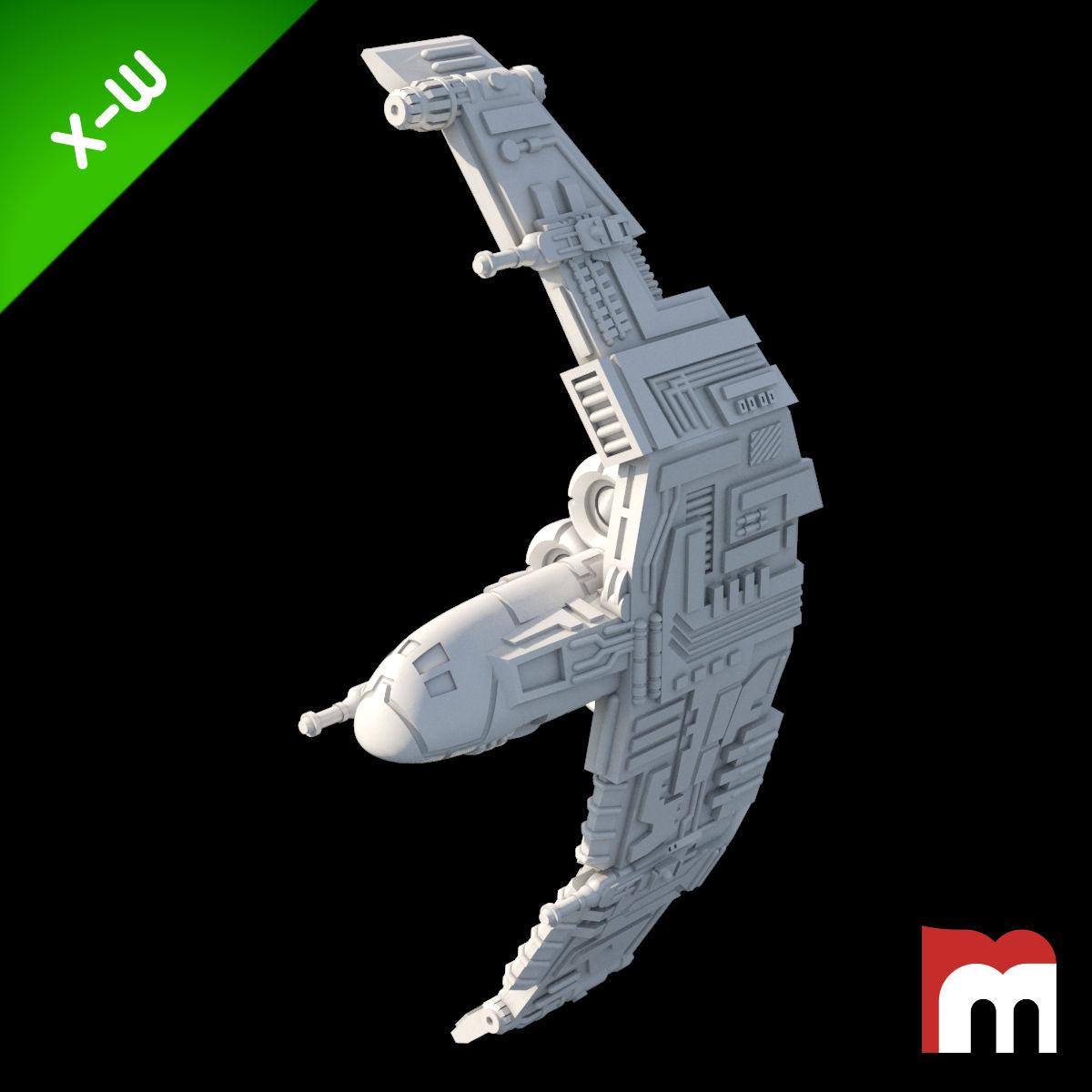 (XW) CX-133 Chaos Fighter v1 - Mel Miniatures - Miniatures by Only-Games.co