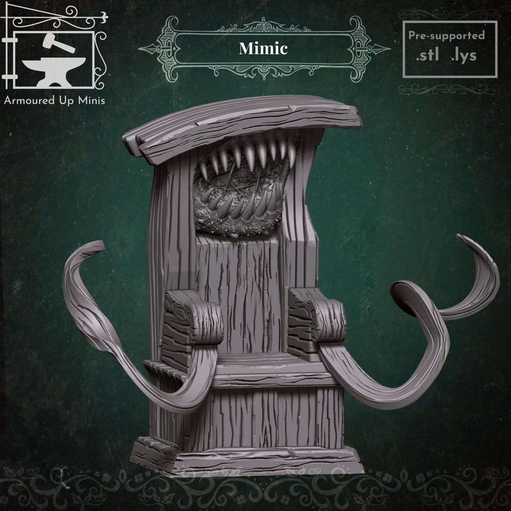 Chair Mimic - Armoured Up Minisv - Miniatures by Only-Games.co