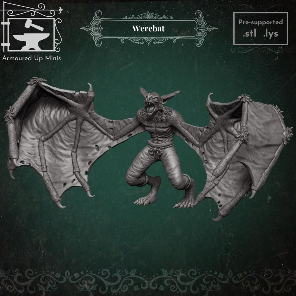 Werebat - Armoured Up Minisv - Miniatures by Only-Games.co