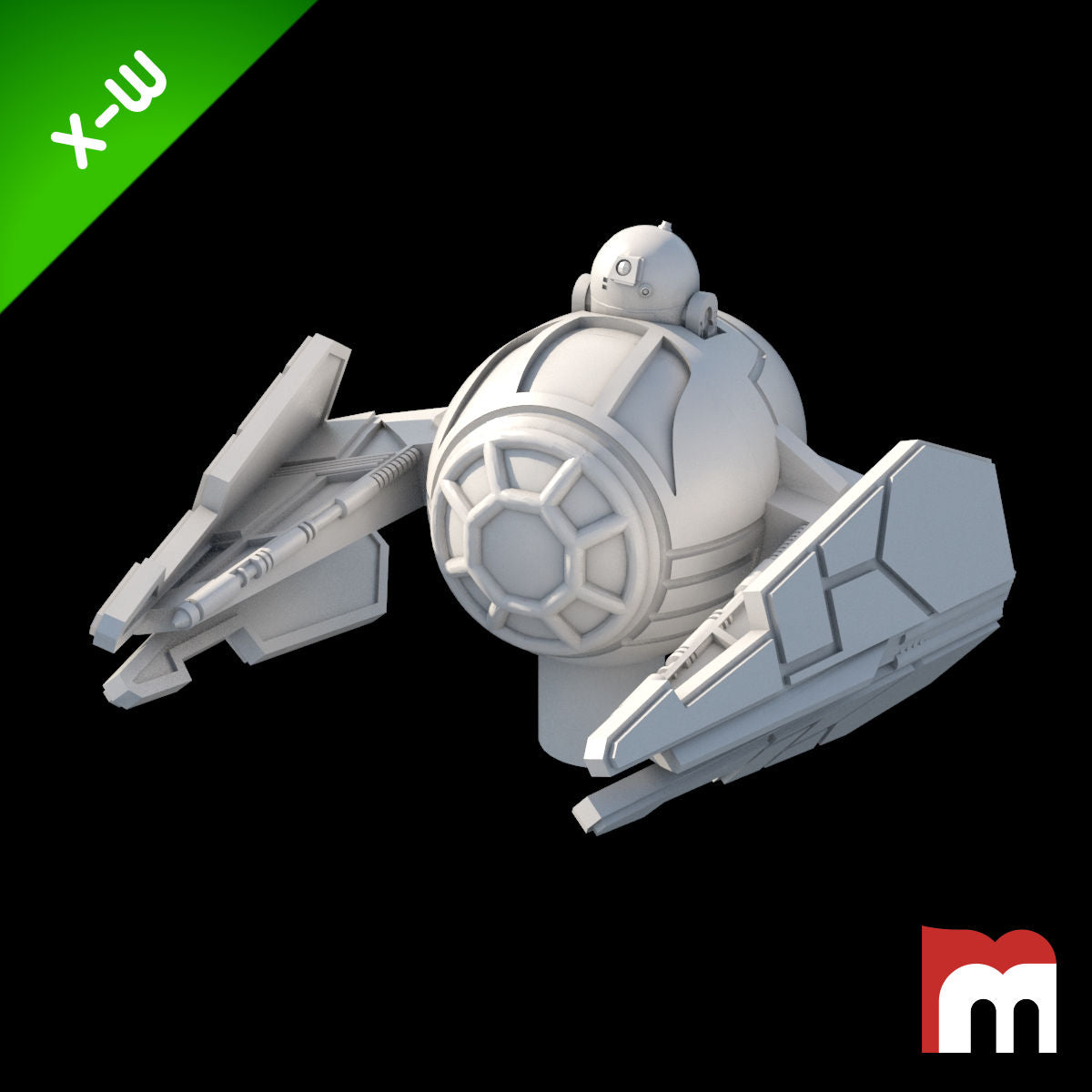 (XW) Yoda's Eta-2 Jedi Interceptor - Mel Miniatures - Miniatures by ...