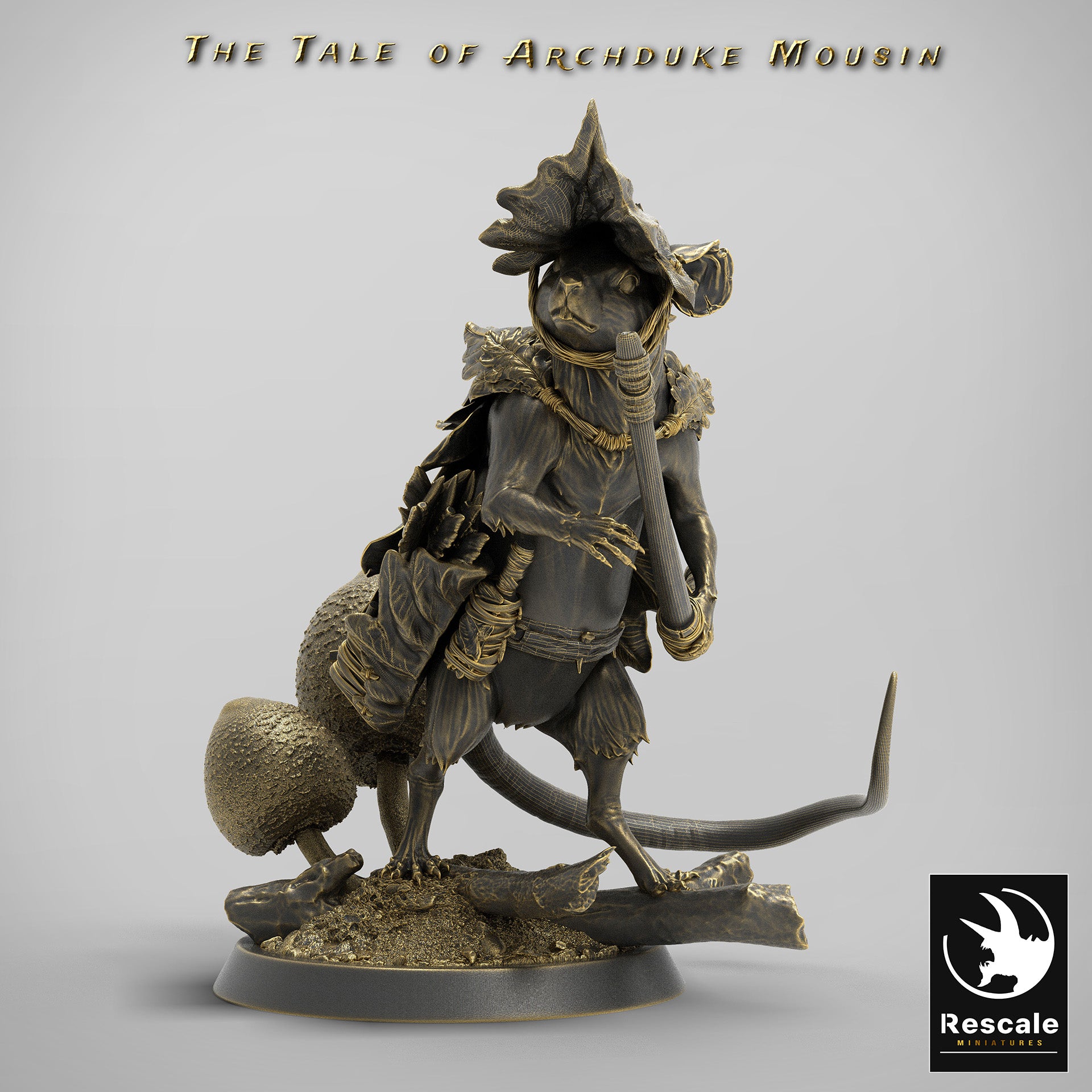 Mouse Look Right B Bow - Lord of the Print - Miniatures by Only-Games.co