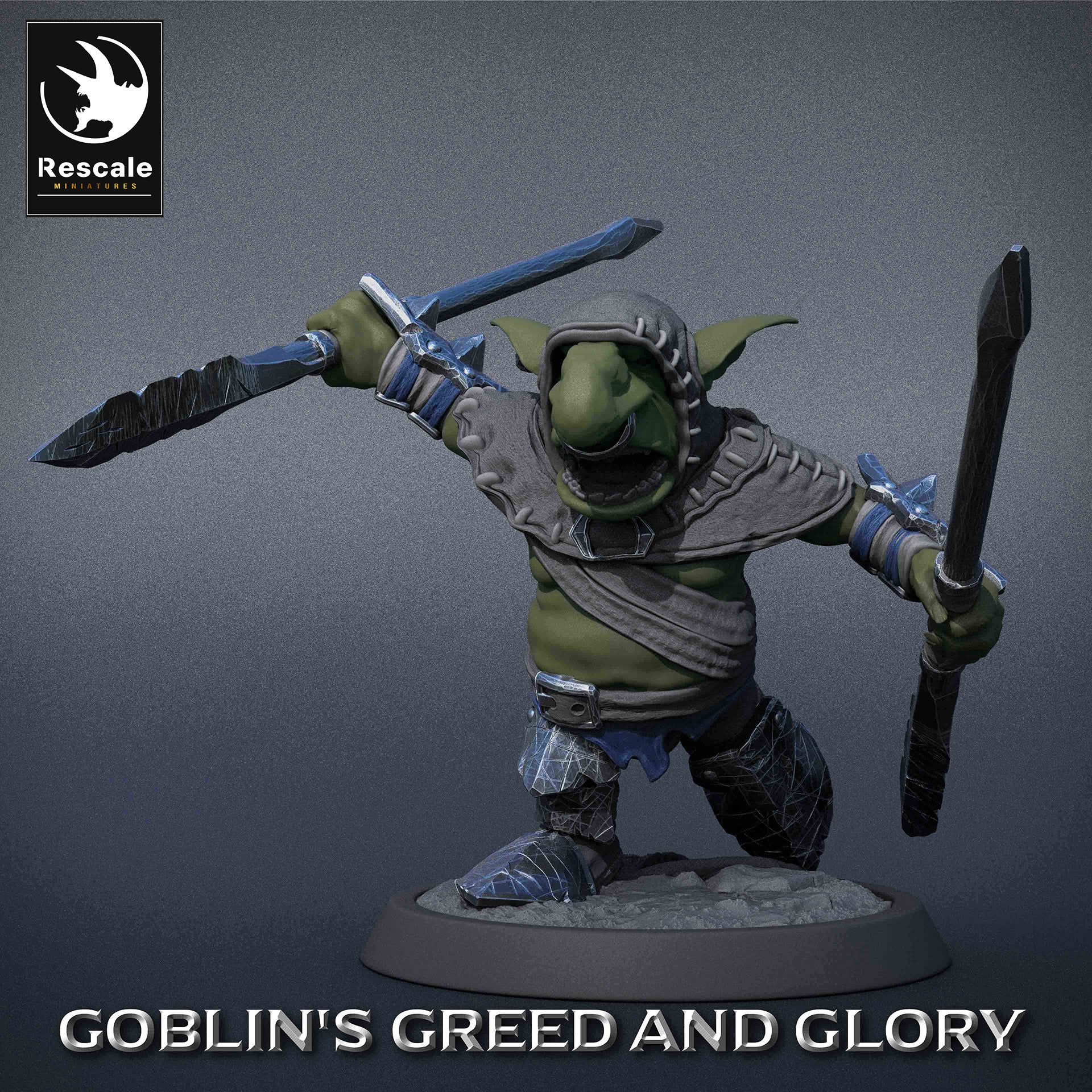 Goblin Lancer Run - Lord of the Print - Miniatures by Only-Games.co